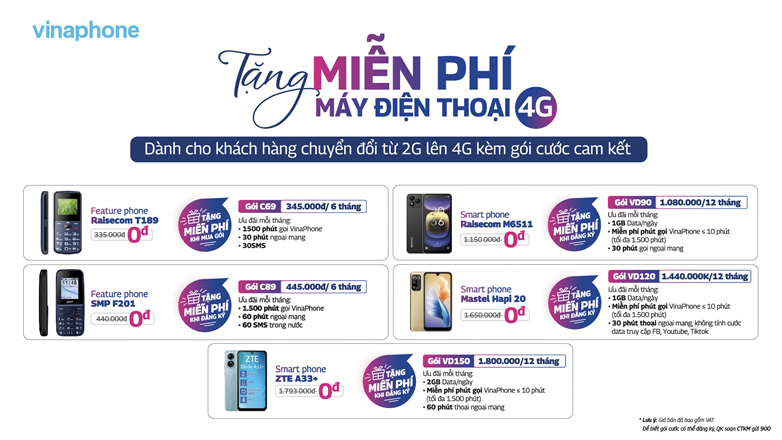 VinaPhone hỗ trợ khách hàng nâng cấp điện thoại 4G miễn phí